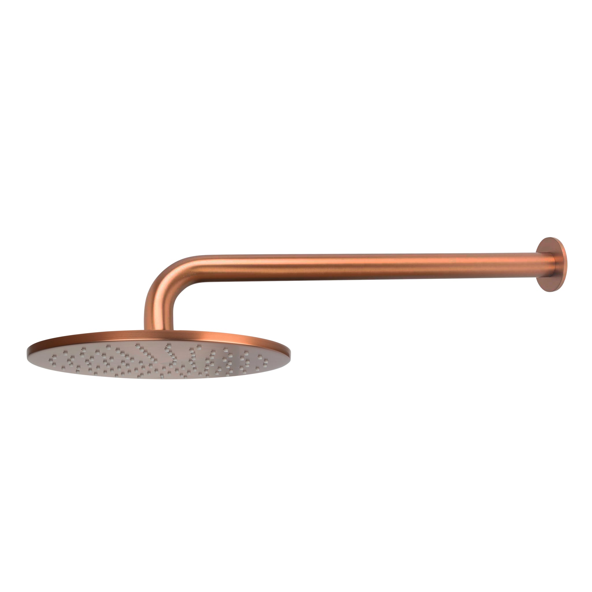 Brushed Copper Wall Shower Head & Arm