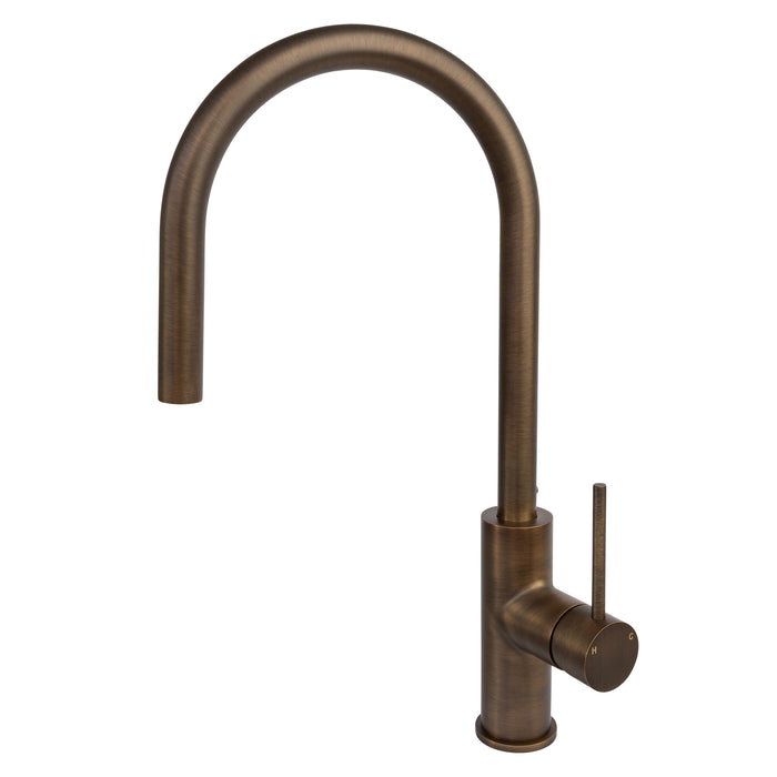 Haven Gooseneck Mixer - Antique Brass