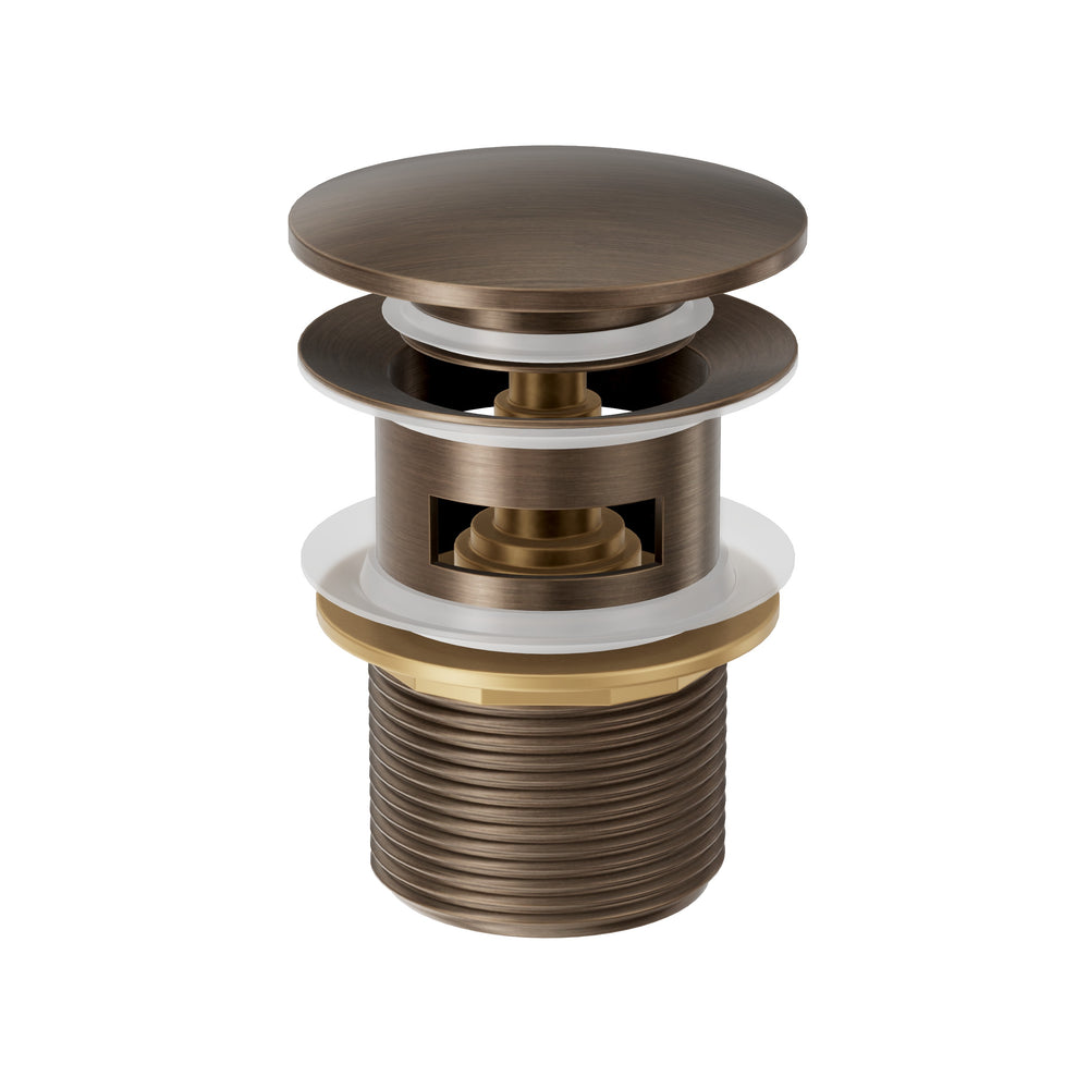 Basin Overflow Pop Up Waste - Antique Brass