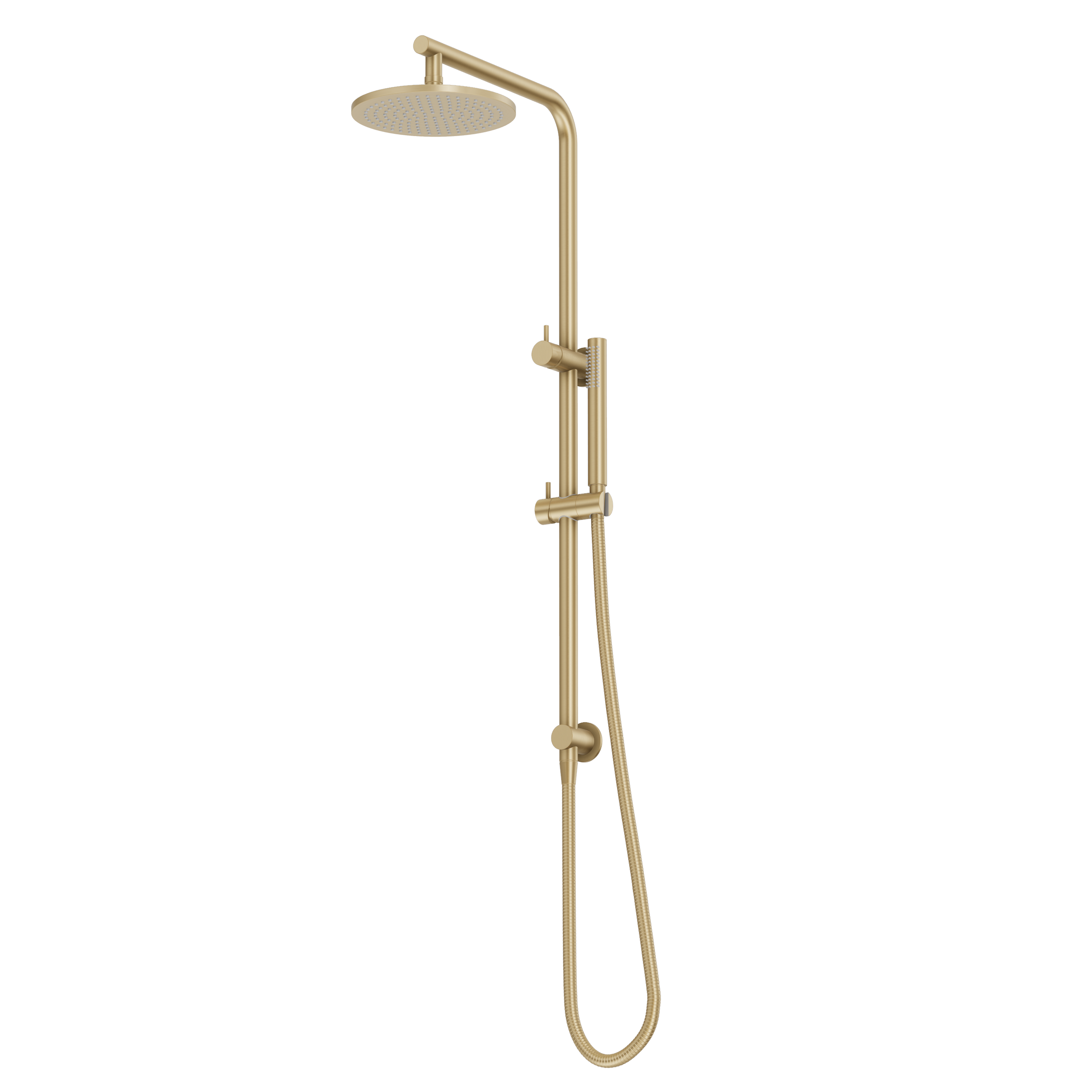 Brushed Brass Shower Rail Set - Haven