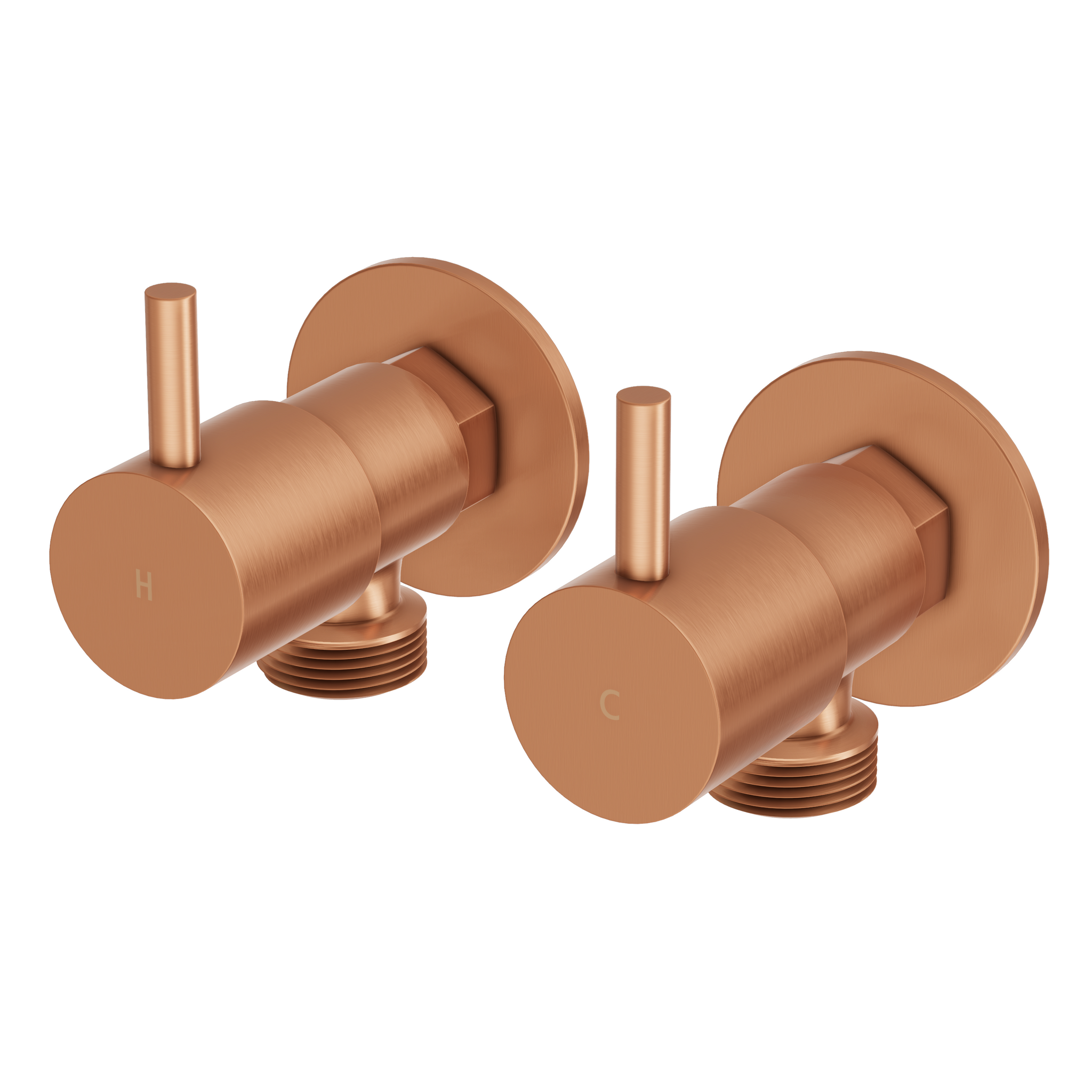 Washing Machine Taps - Brushed Copper